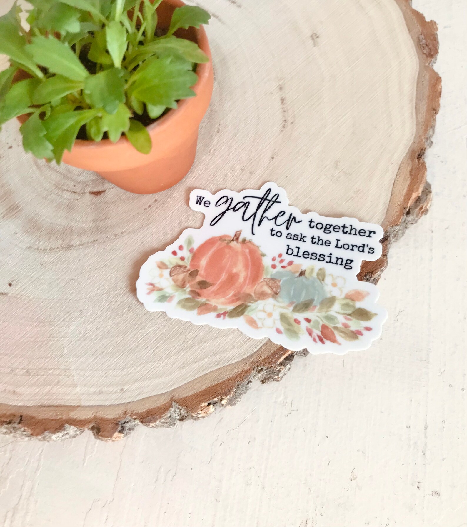 Gather Together Sticker/ Christian Faith Sticker/ Fall Blessings Vinyl ...