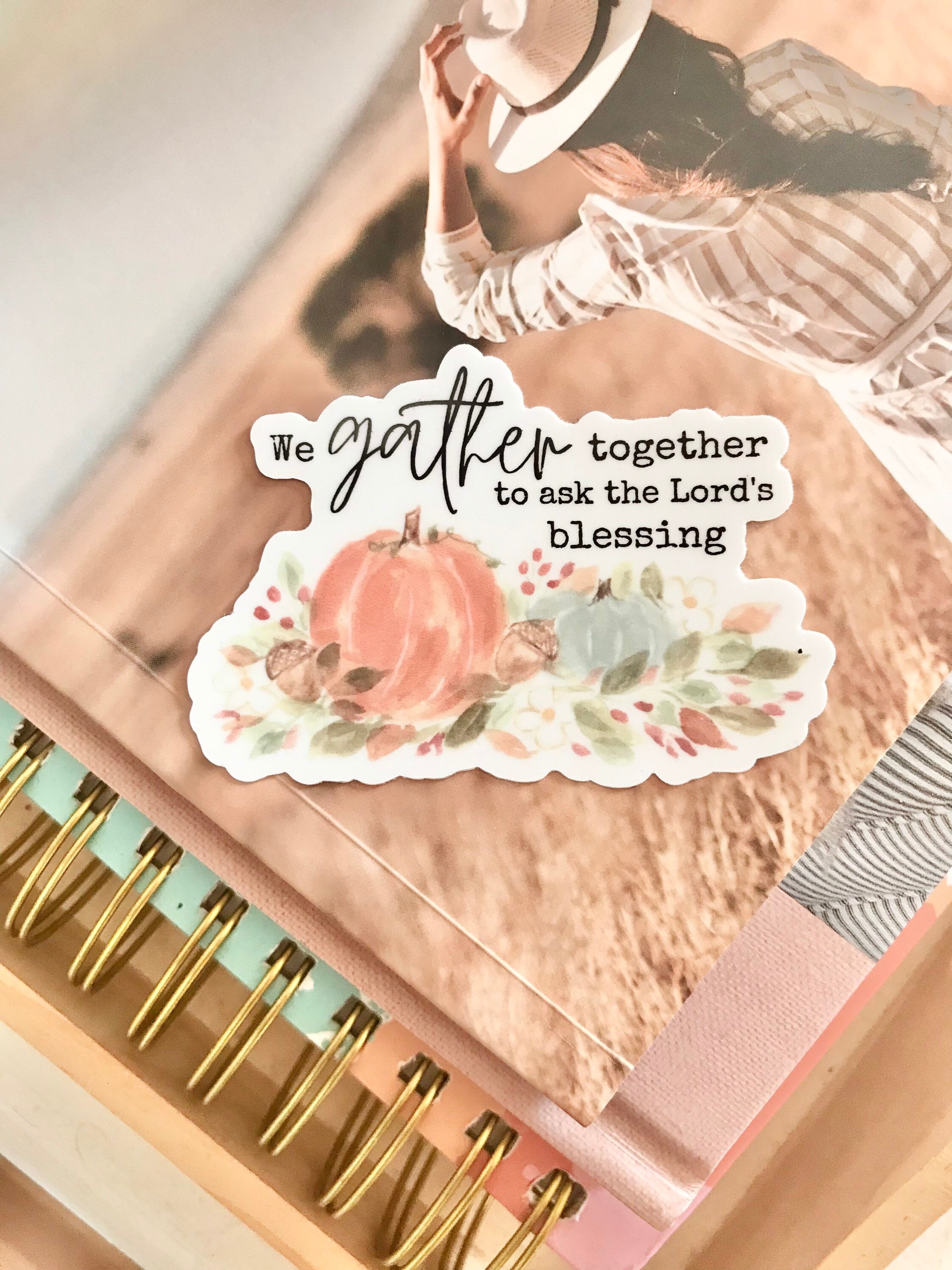 Gather Together Sticker/ Christian Faith Sticker/ Fall Blessings Vinyl ...