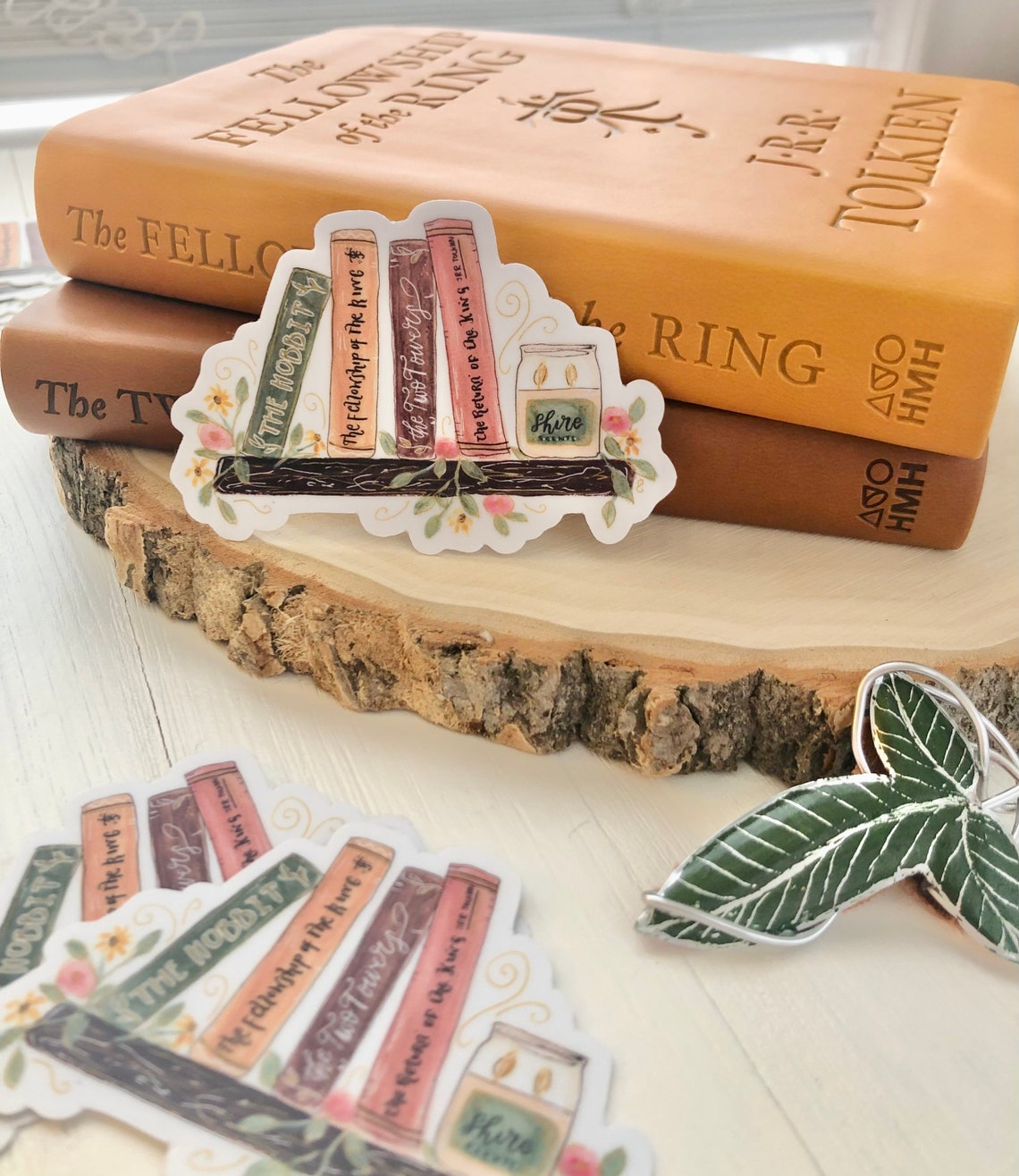 Bookshelf Illustration Vinyl Sticker - Etsy