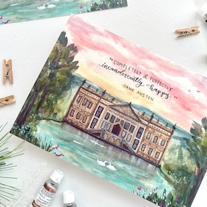 Pride and Prejudice Illustration / Perfectly Happy at Pemberley Art ...