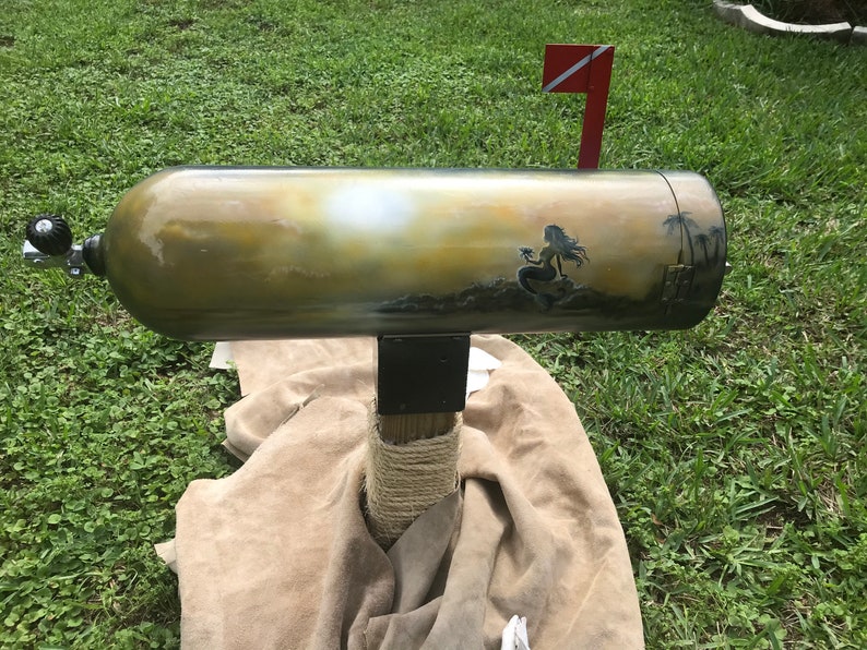 Scuba Tank Mailbox mermaid Theme - Etsy