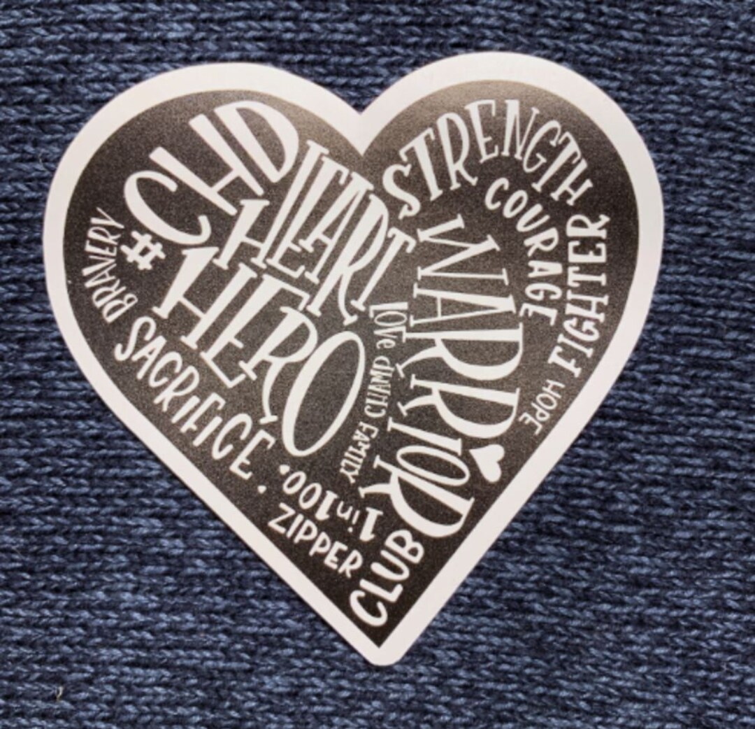 CHD Awareness, Heart,heart Hero, Open Heart Surgey, Vinyl Stickers ...