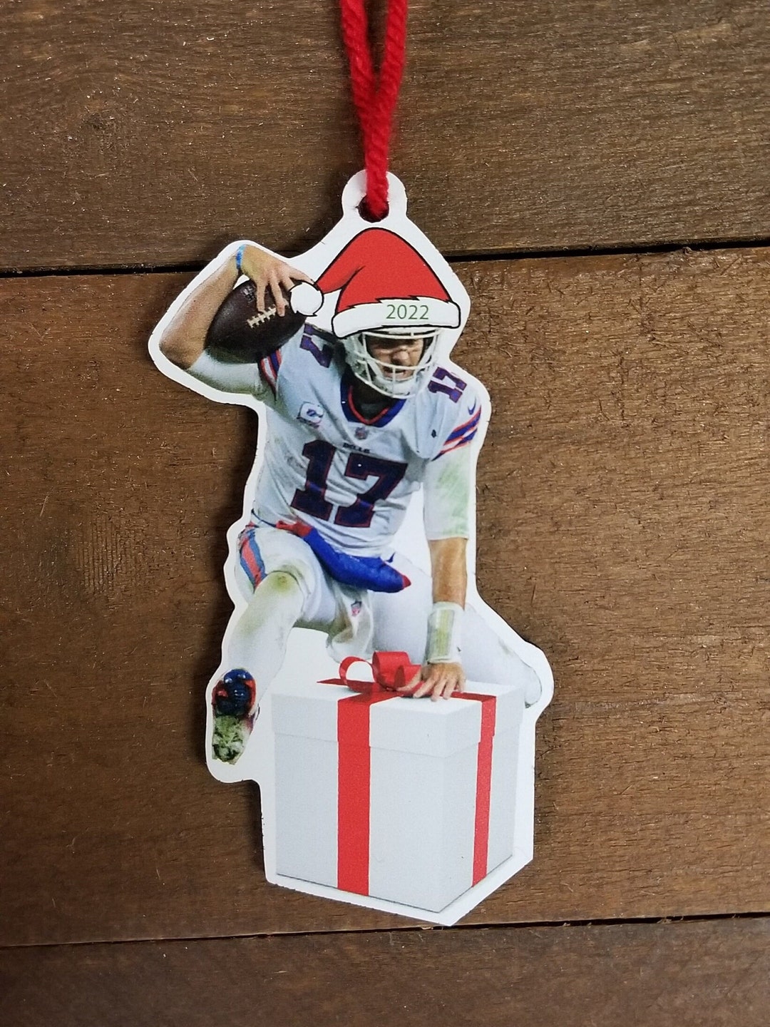 Buffalo Bills Josh Allen Leap Ornament - Etsy