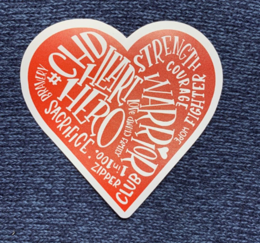 CHD Awareness, Heart,heart Hero, Open Heart Surgey, Vinyl Stickers ...