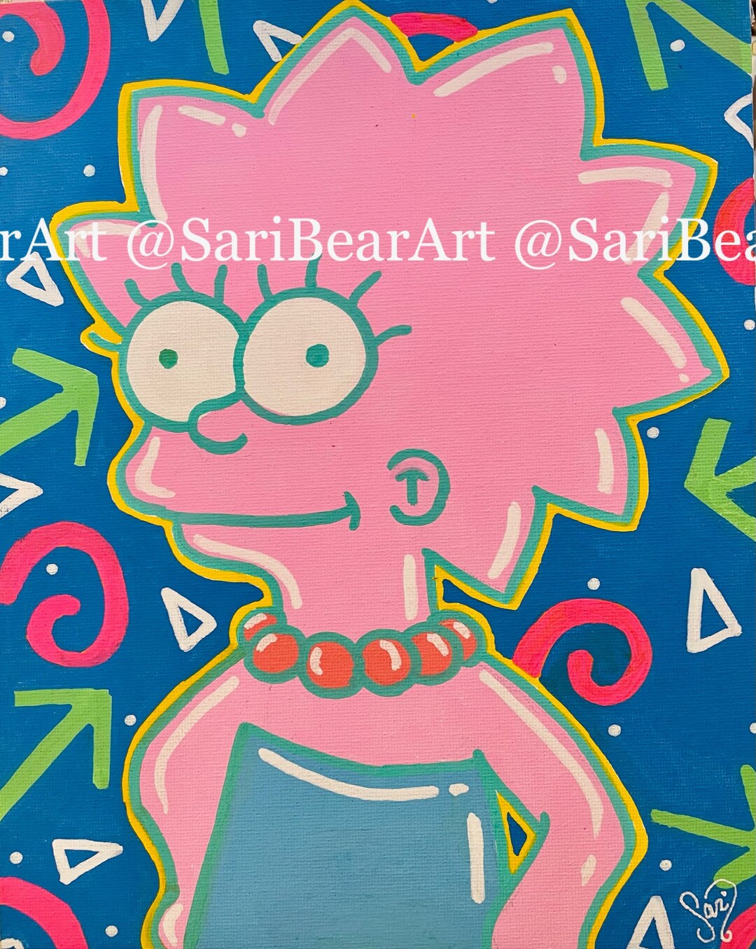 Lisa Simpson Painting - Etsy