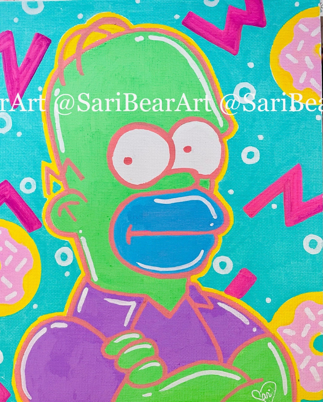 Homer Simpson Painting - Etsy
