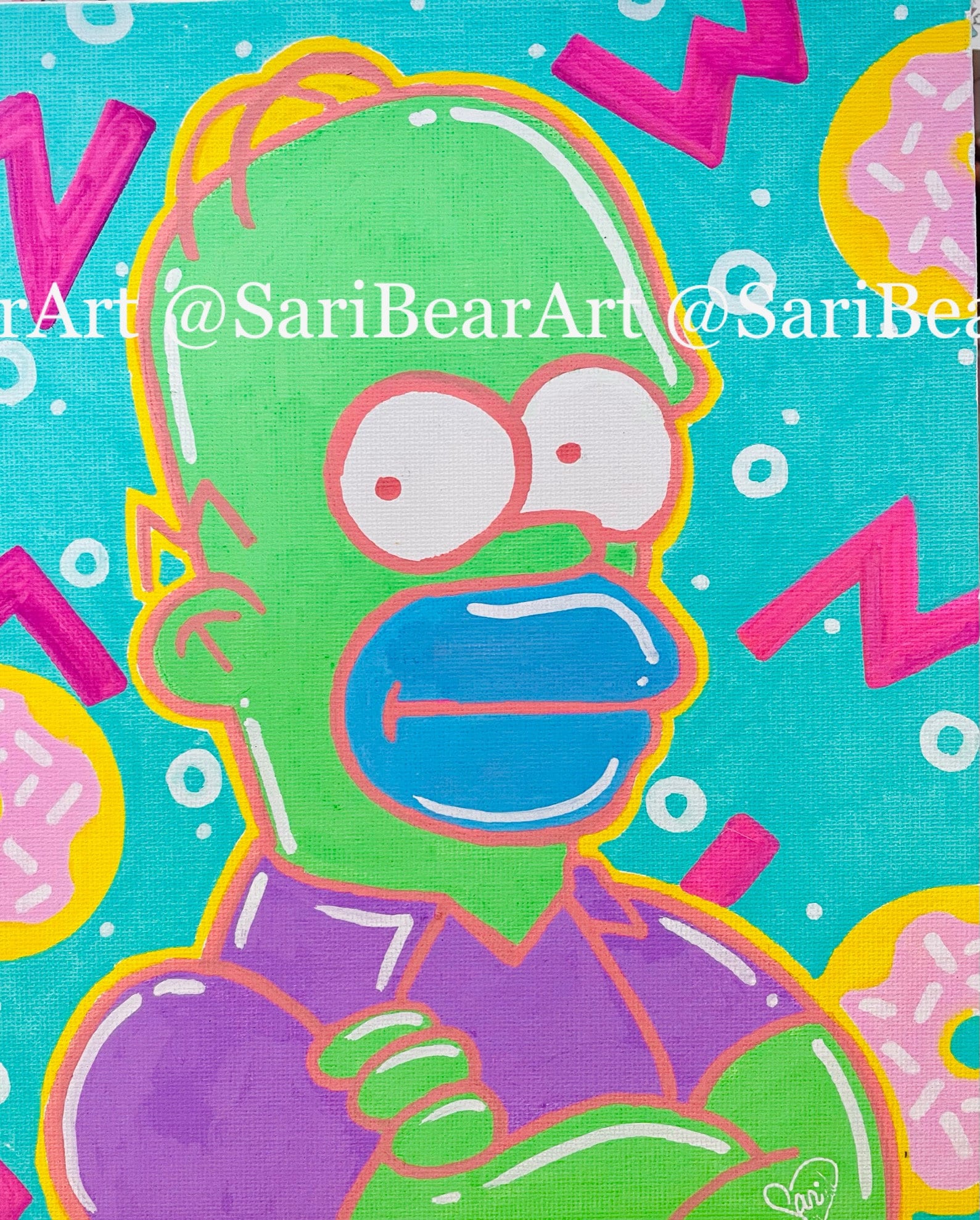 Homer Simpson Painting - Etsy