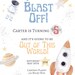 Editable Blast off Birthday Invitation Space Astronaut Birthday Invite ...