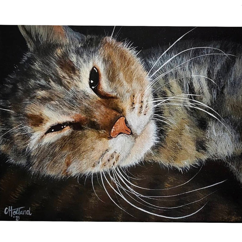 Custom Hand Painted Pet Portraits - Dog Memorial Gift - Custom Dog ...