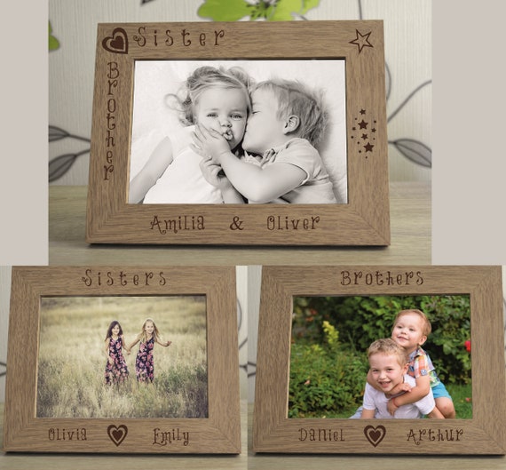 Sisters Brothers Siblings Photo Frame 6 X 4 Personalised - Etsy UK