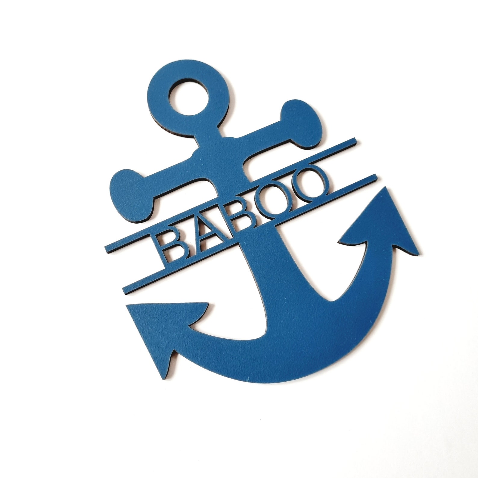 Anchor Plaque Personalised Wooden Name Door Boat Sign Painted - Etsy UK