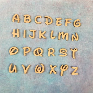 Wooden Letters MDF Alphabet Disney Font Blank Shapes Craft ...