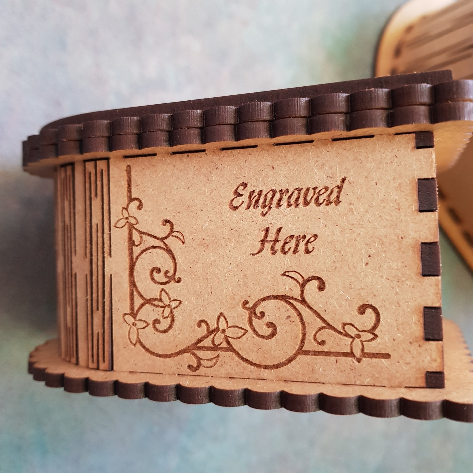 Personalised Engraved Wooden Box Love Heart Shape Gift Box - Etsy UK