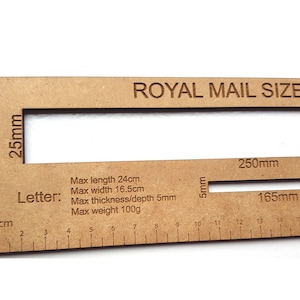 Royal Mail Letter Large Letter Size Guide Postage Ruler PPI Size Check ...