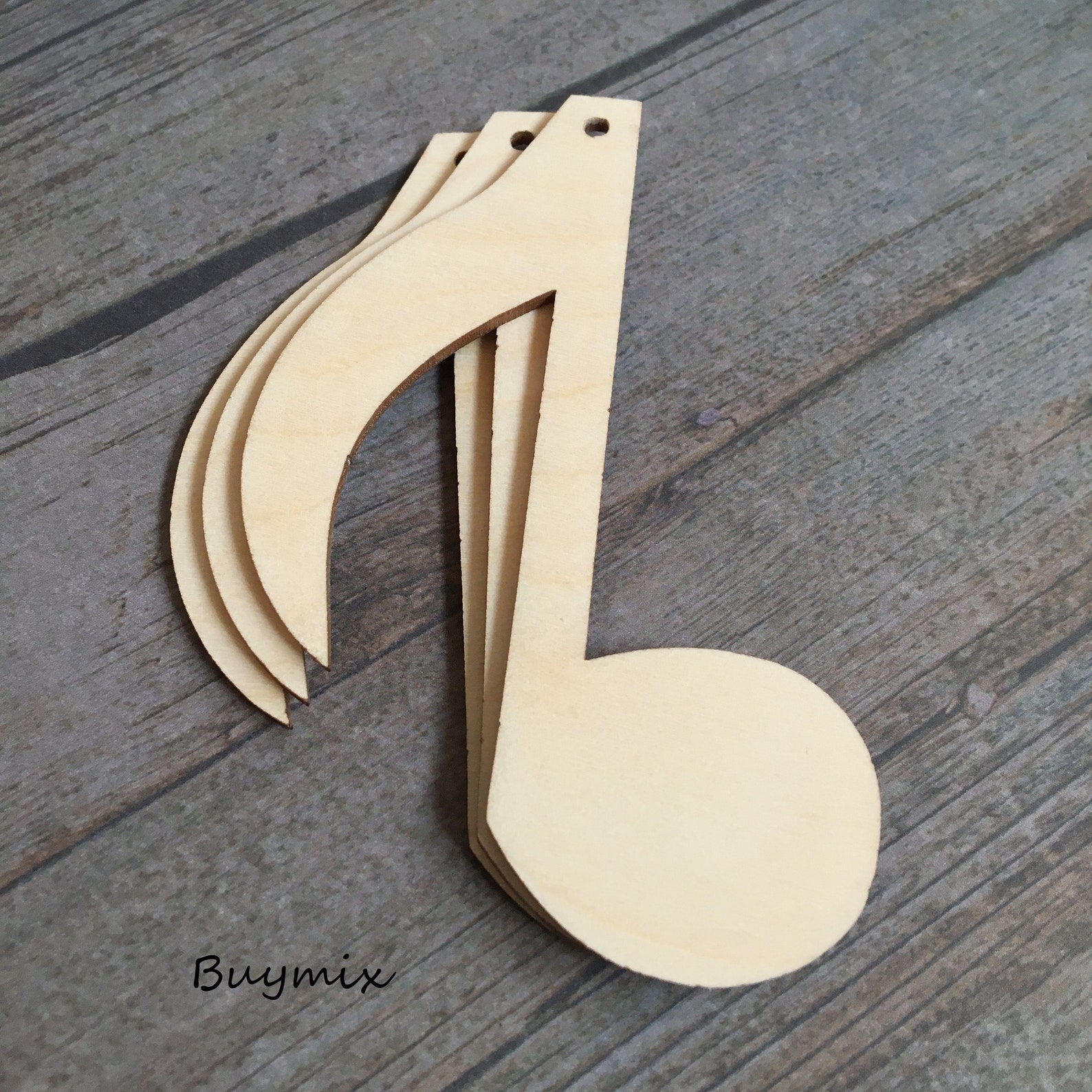 10 Cm Wooden Musical Notes Treble Clef Quaver Beam 3mm Birch - Etsy