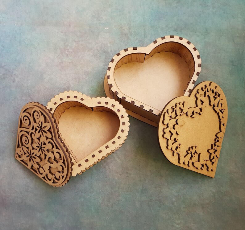 Personalised Engraved Wooden Box Love Heart Shape Gift Box - Etsy UK