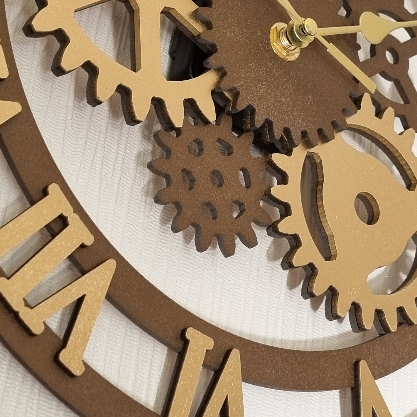 Skeleton Wall Clock Bronze Brown Metalic Black Gold Colour - Etsy UK