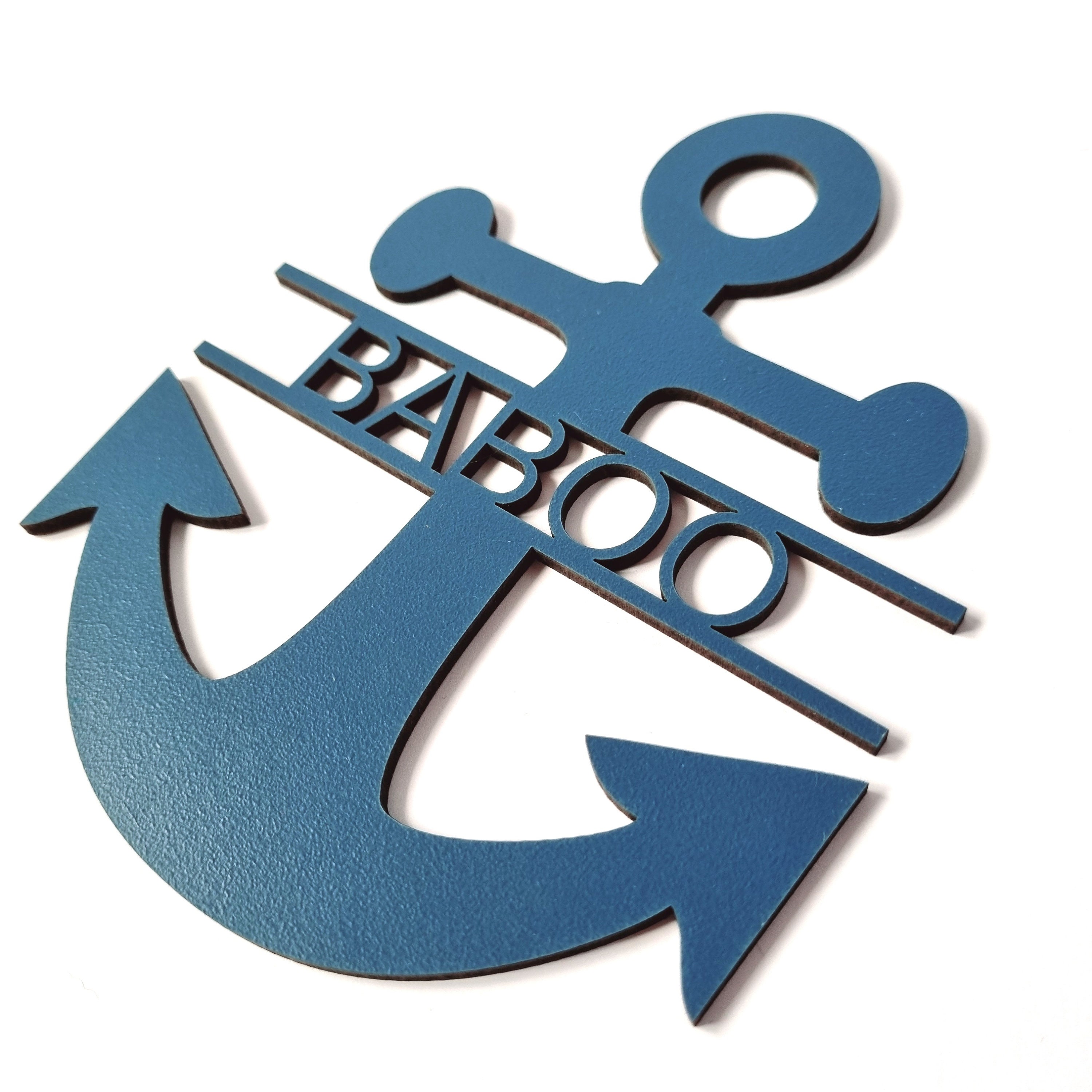 Anchor Plaque Personalised Wooden Name Door Boat Sign Painted - Etsy UK