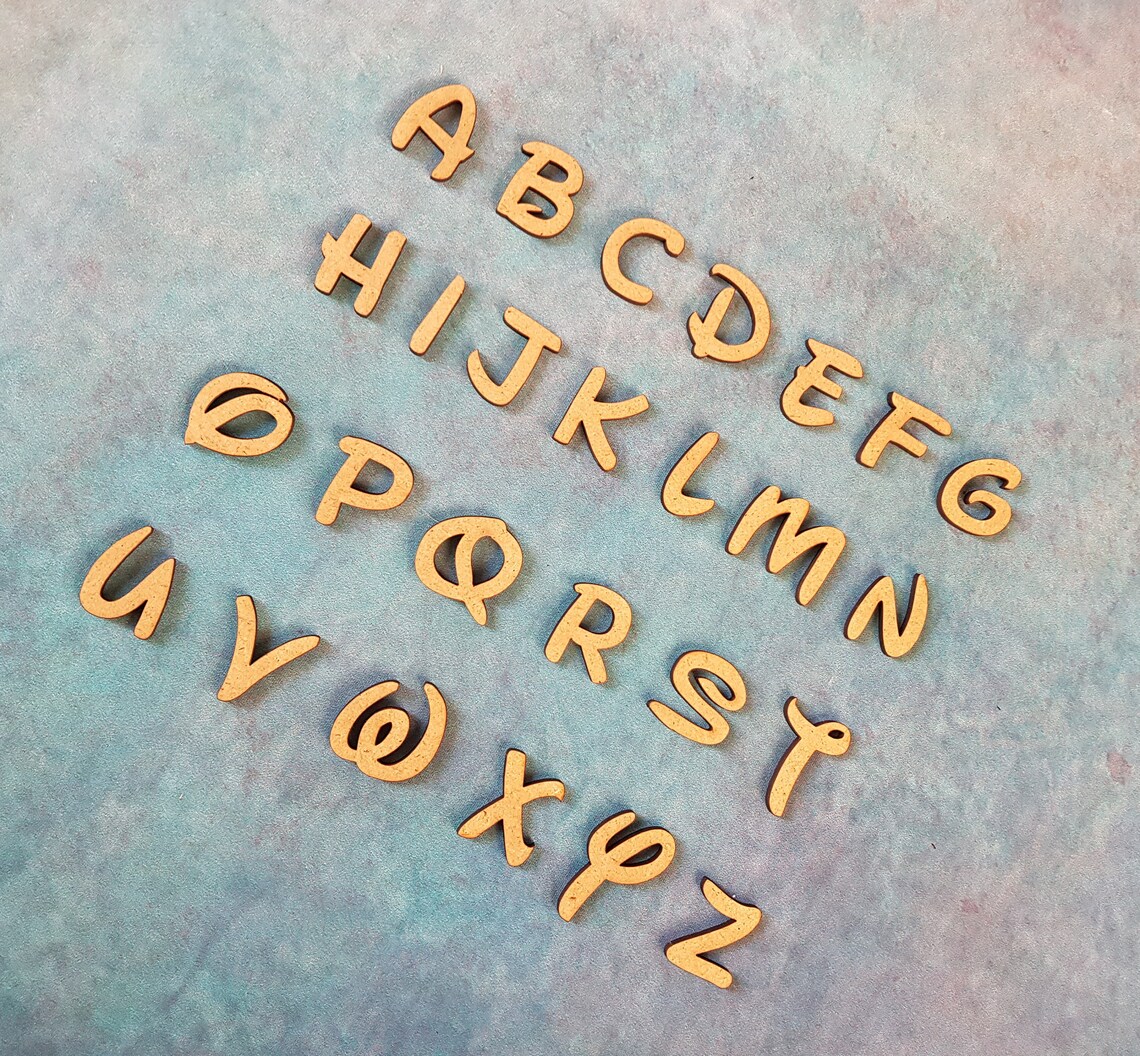 Wooden Letters MDF Alphabet Disney Font Blank Shapes Craft | Etsy UK