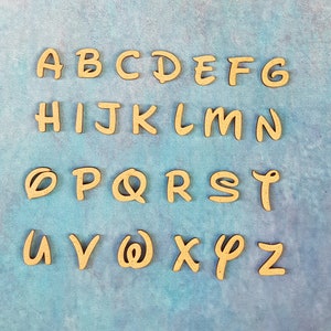 Wooden Letters MDF Alphabet Disney Font Blank Shapes Craft ...