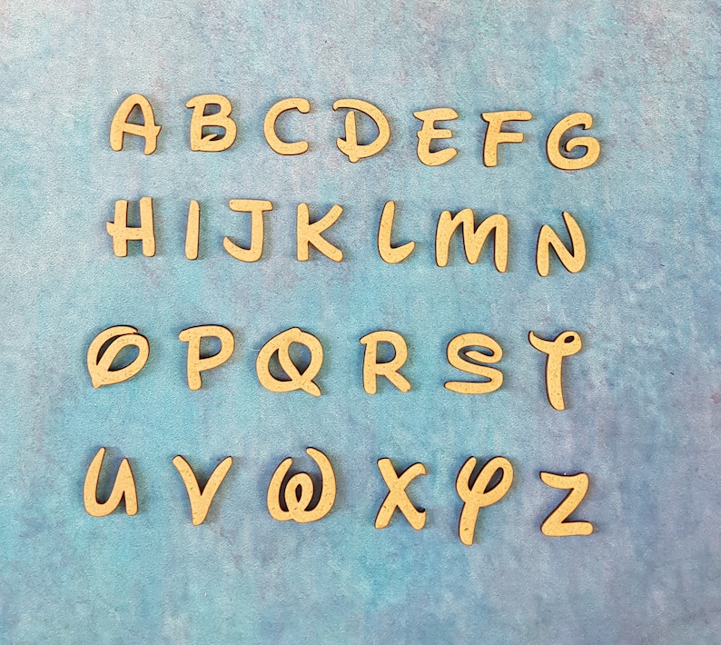 Wooden Letters MDF Alphabet Disney Font Blank Shapes Craft - Etsy UK