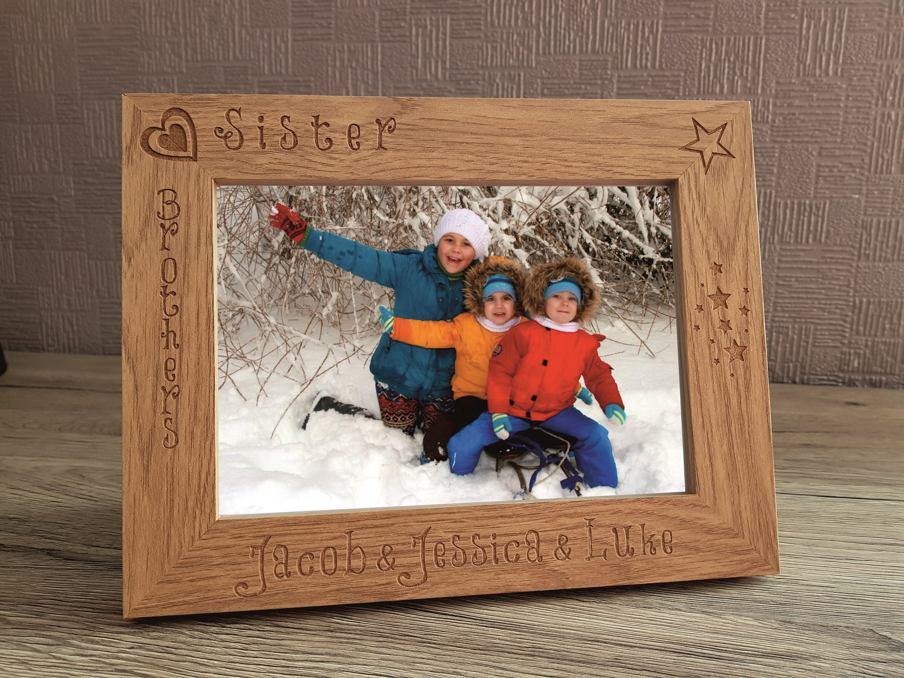 Sisters Brothers Siblings Photo Frame 6 X 4 Personalised - Etsy UK