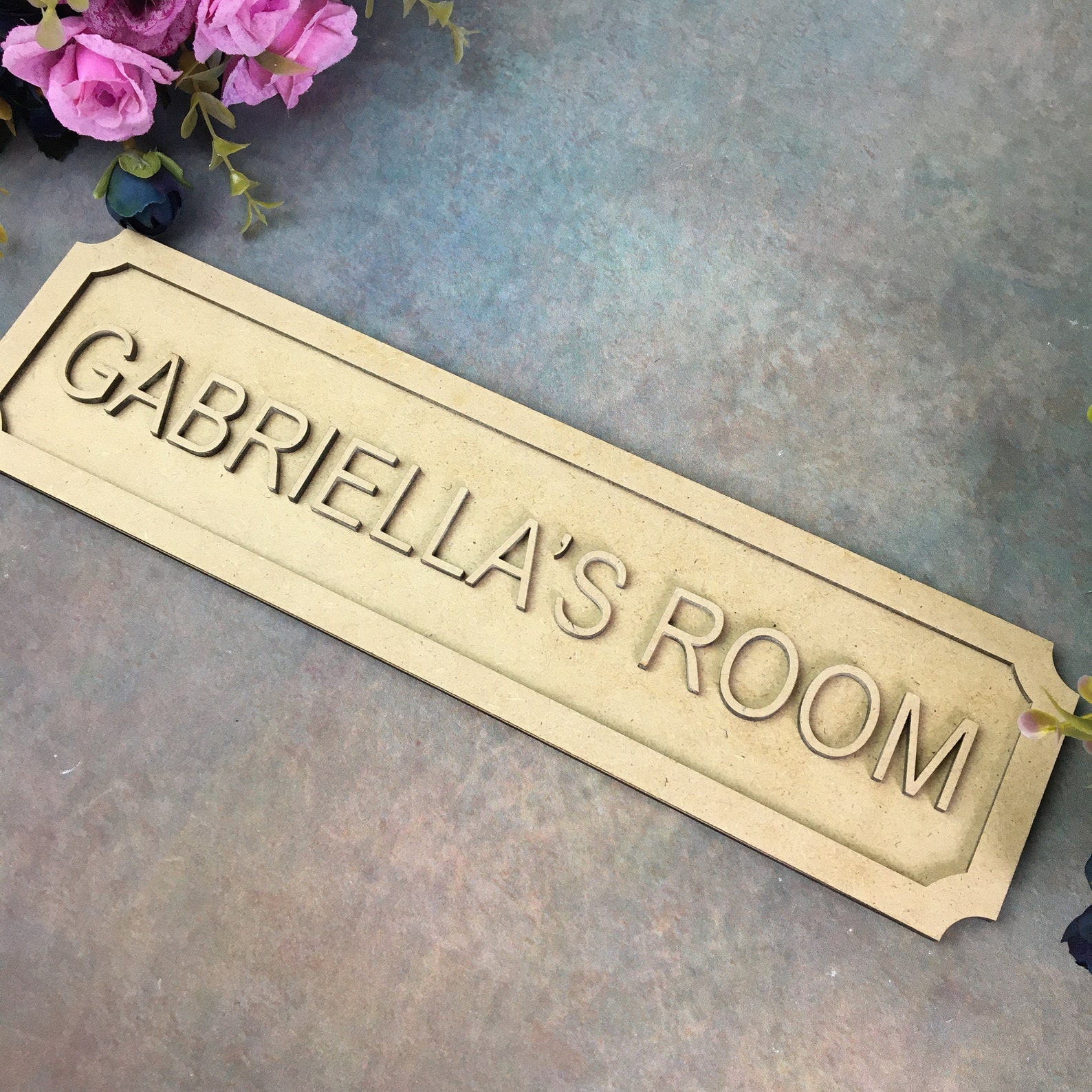 Personalised 3D Door Plaque Room Sign Unfinished DIY Wall Name | Etsy