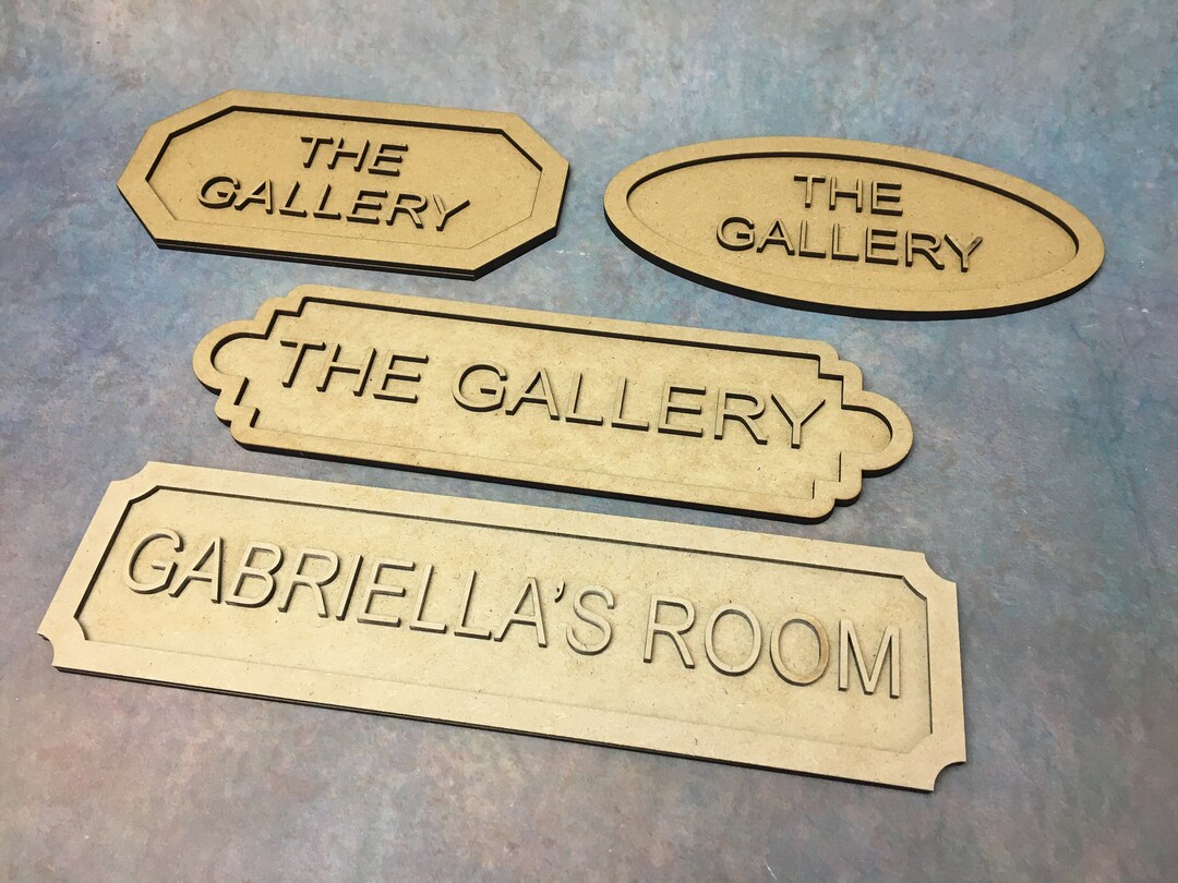 Personalised 3D Door Plaque Room Sign Unfinished DIY Wall Name Wooden ...