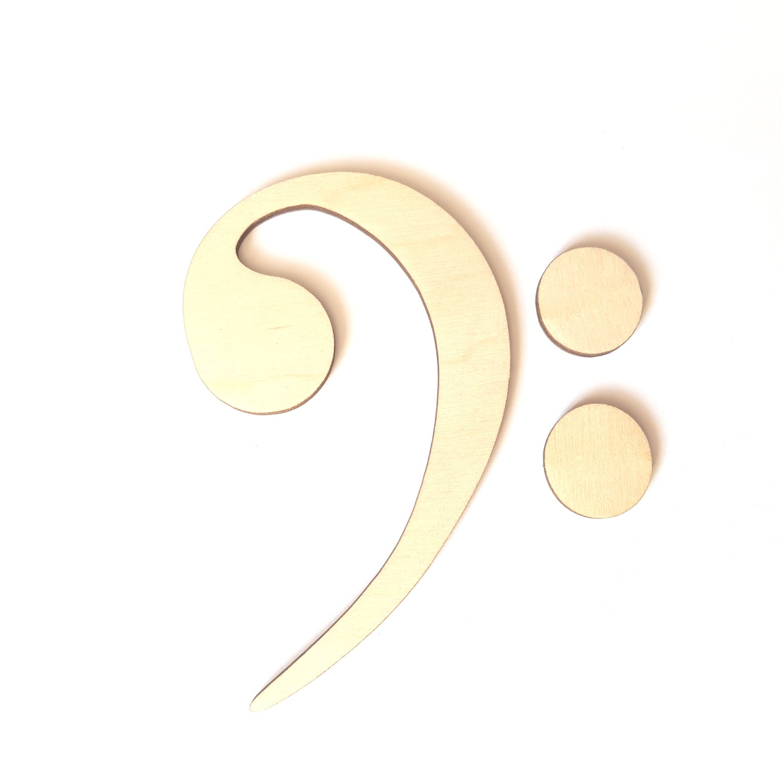 10 Cm Wooden Musical Notes Treble Clef Quaver Beam 3mm Birch | Etsy