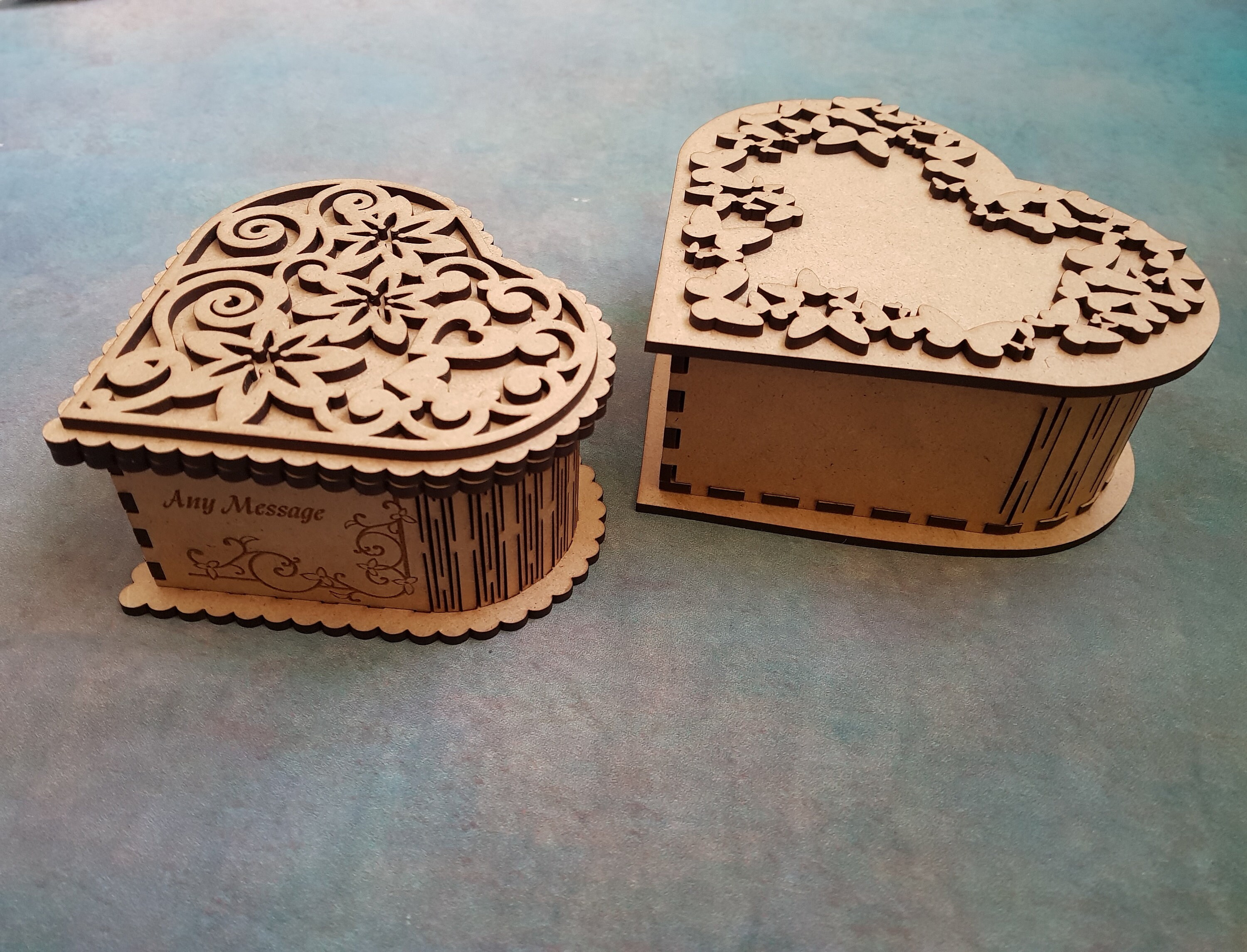 Personalised Engraved Wooden Box Love Heart Shape Gift Box - Etsy UK