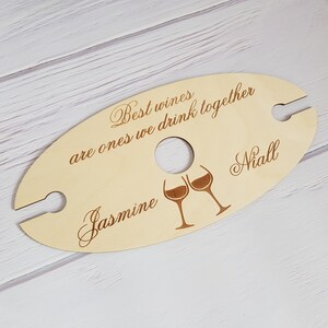 Personalised Wine Butler Engraved Wooden Wine Glass Caddy Holder Friend ...