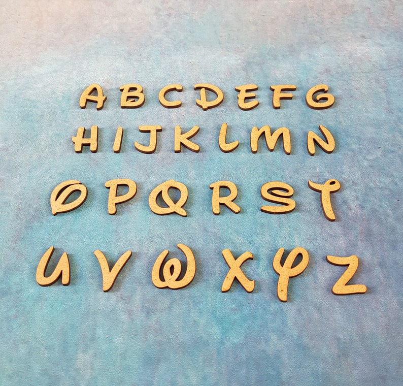 Wooden Letters MDF Alphabet Disney Font Blank Shapes Craft | Etsy