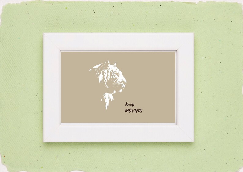 Keep Moving Art Printable Wild Animal Art Animal Decor Inspirational ...