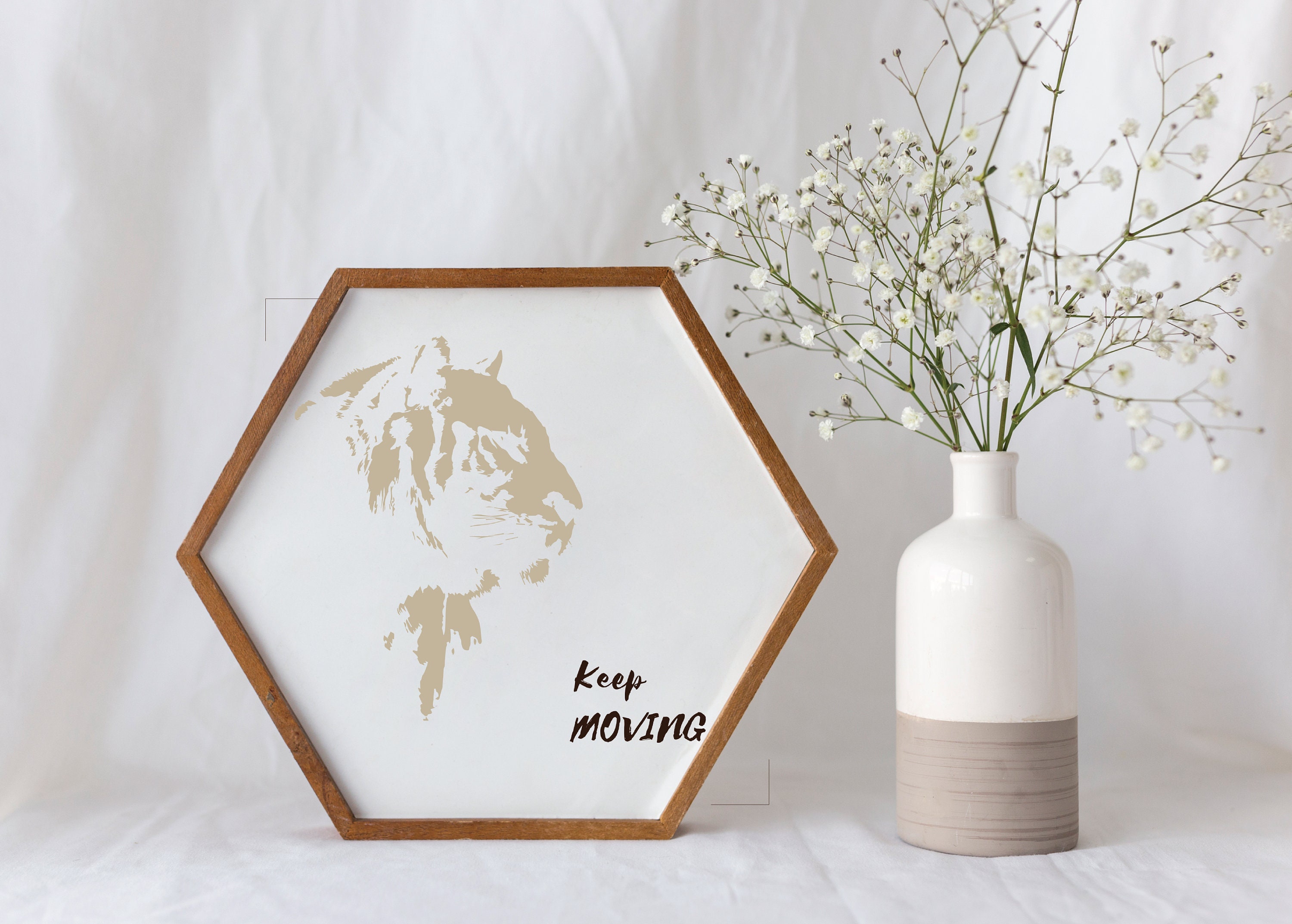 Keep Moving Art Printable Wild Animal Art Animal Decor Inspirational ...