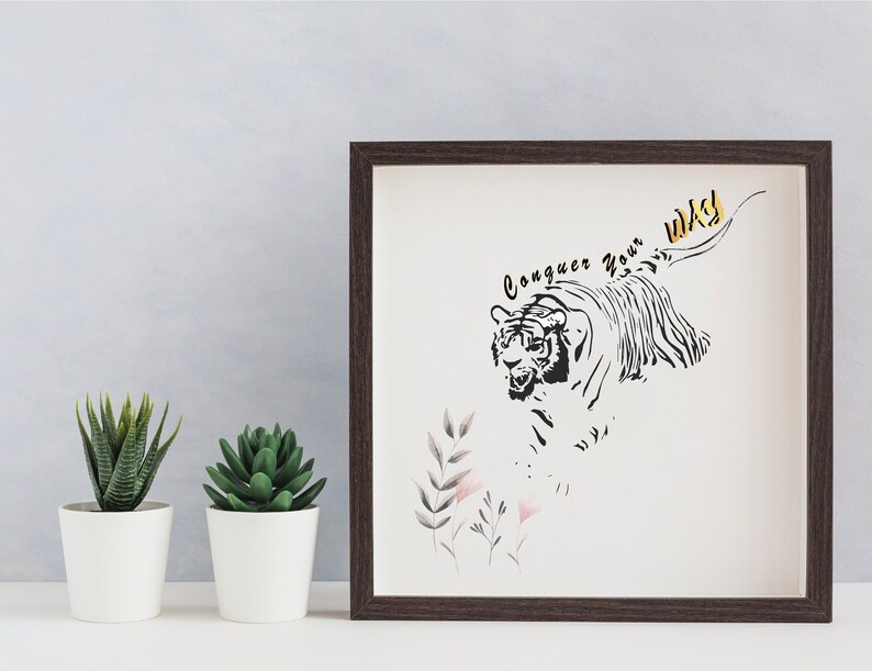 Conquer Your Way Art Printable Wild Animal Art Animal - Etsy