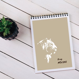 Keep Moving Art Printable Wild Animal Art Animal Decor Inspirational ...