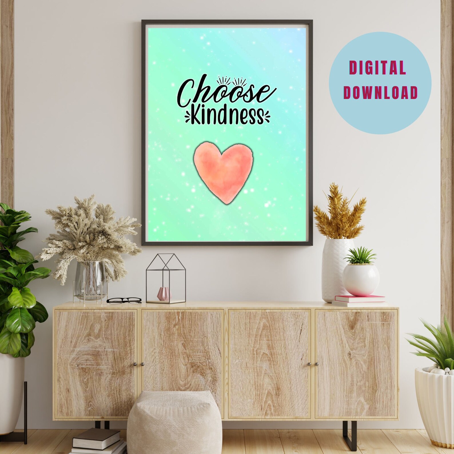 Welcome Change Inspirational Digital Download Printable Floral Positive ...