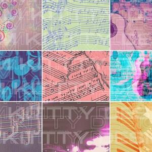 Music Pattern Digital Printable Paper Pack,scrapbook Papers Musical ...