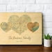 Personalized Long Distance Family Maps on Wood: 3-5 Locations, Custom ...