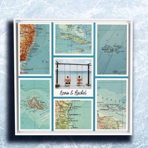 Personalized Collage on Canvas, Wedding Anniversary Gift, Christmas ...