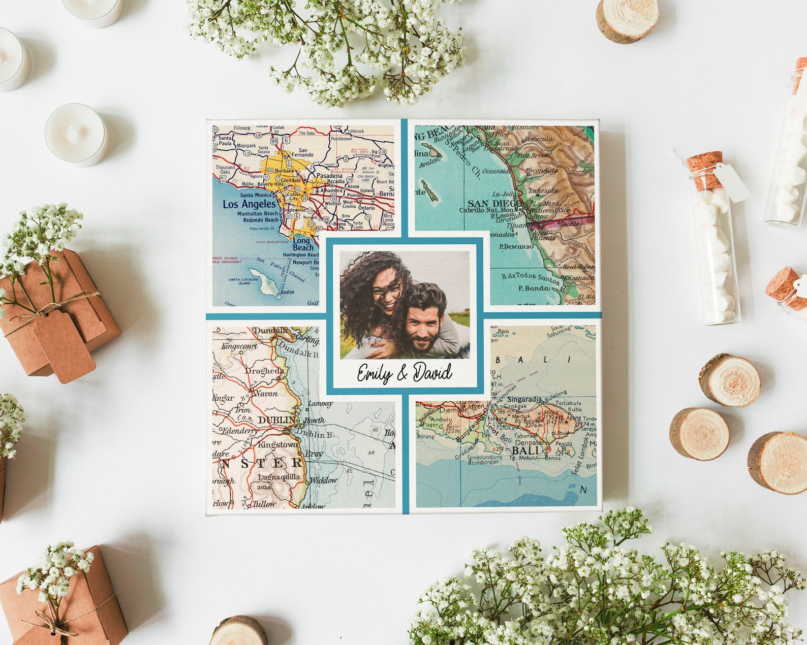 Personalized Collage on Canvas Wedding Anniversary Gift - Etsy