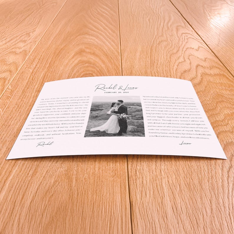 Personalized Wedding Vows Print, Custom Anniversary Gift - Etsy