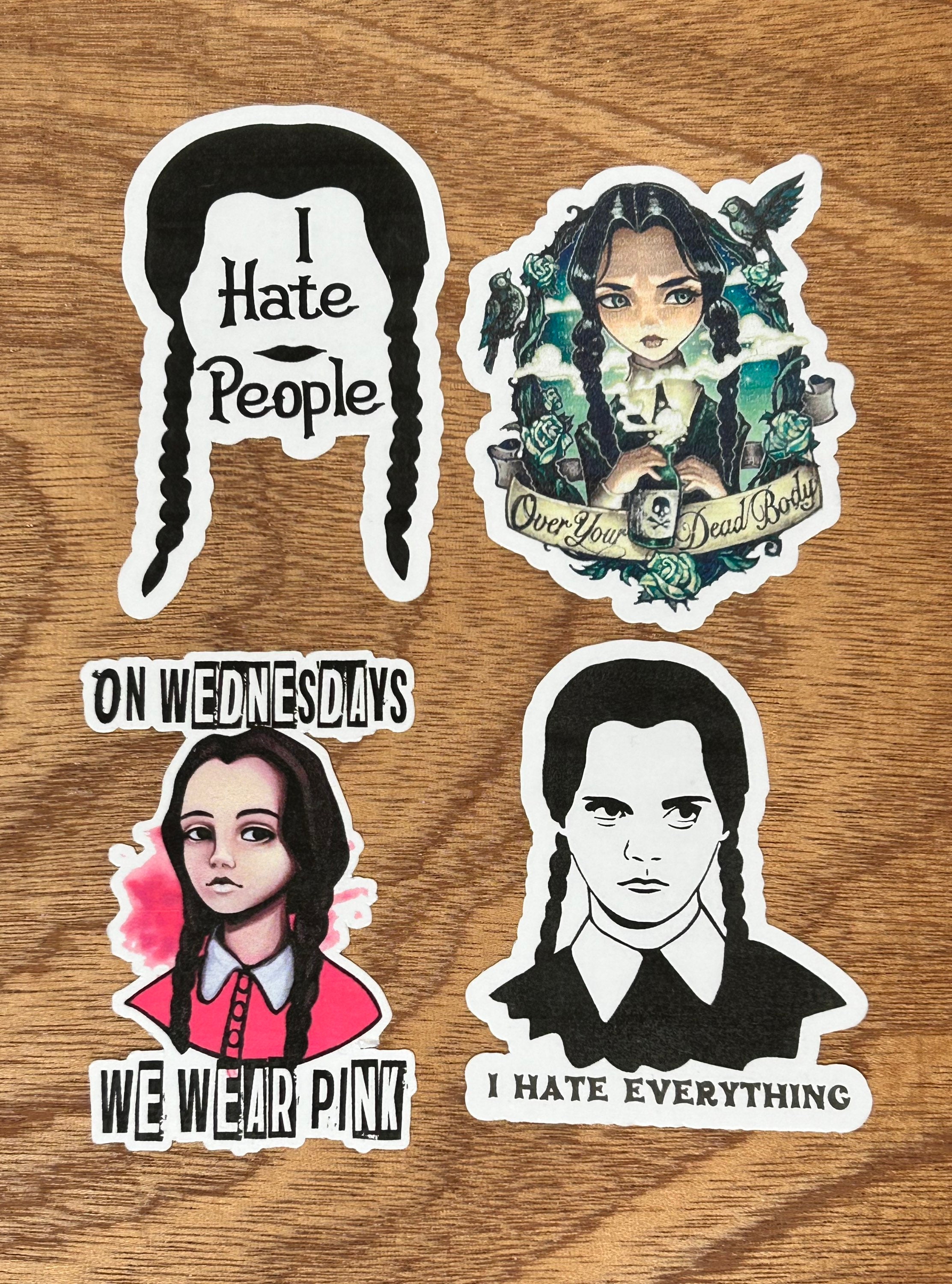 Wednesday Addams Stickers 10 Pc. Addams Family Stickers - Etsy