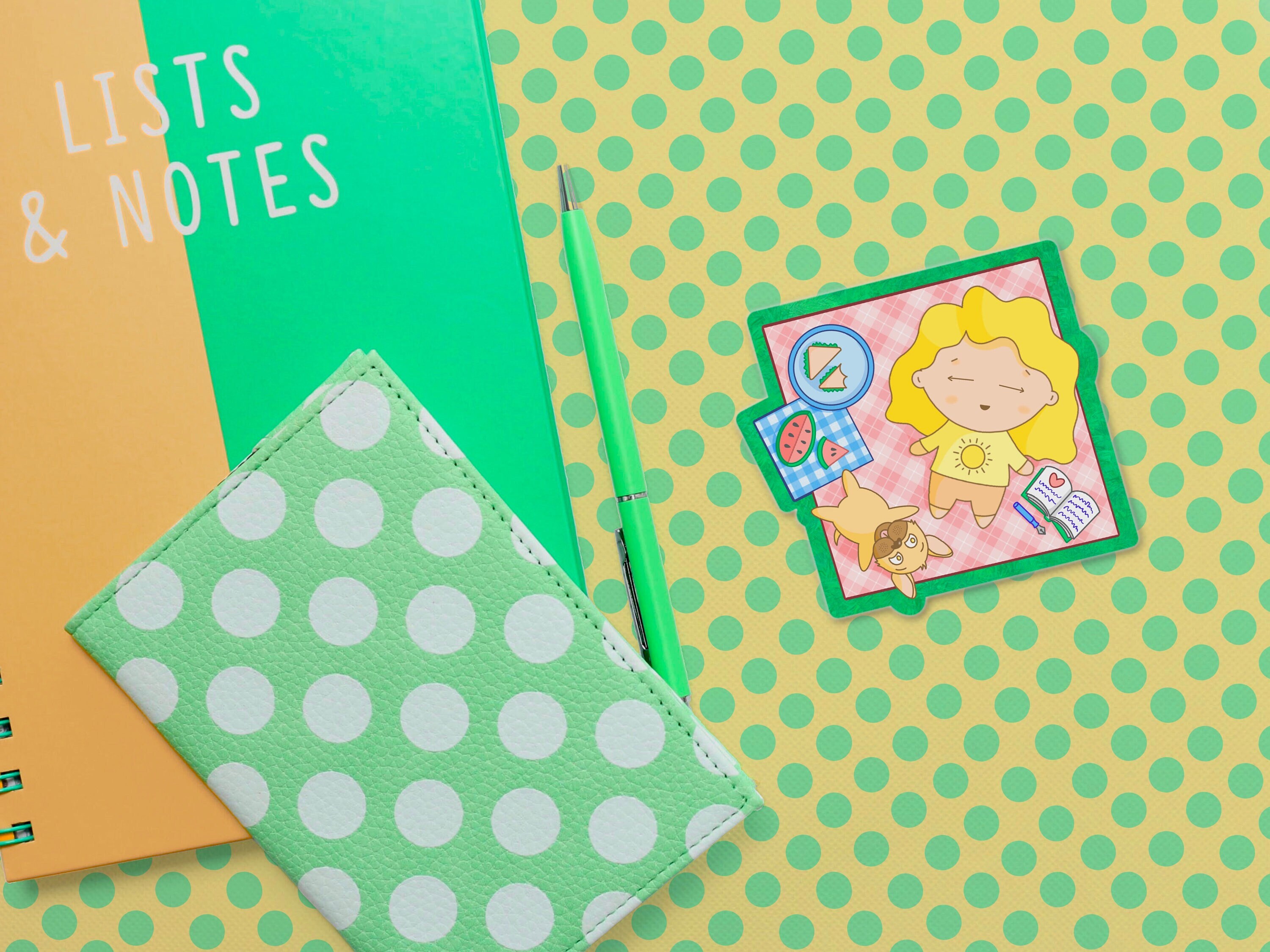 Sunny Sweet Sticker: Cute Kawaii Girl Sticker Go on a - Etsy