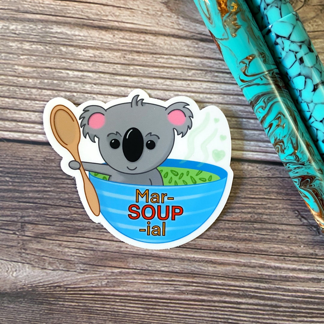 Cozy Koala Sticker - Cute Vinyl, Die-cut Koala Sticker - Etsy