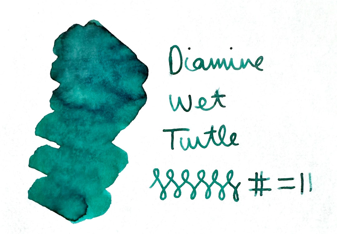 Diamine Wet Turtle Fountain Pen Ink - Etsy