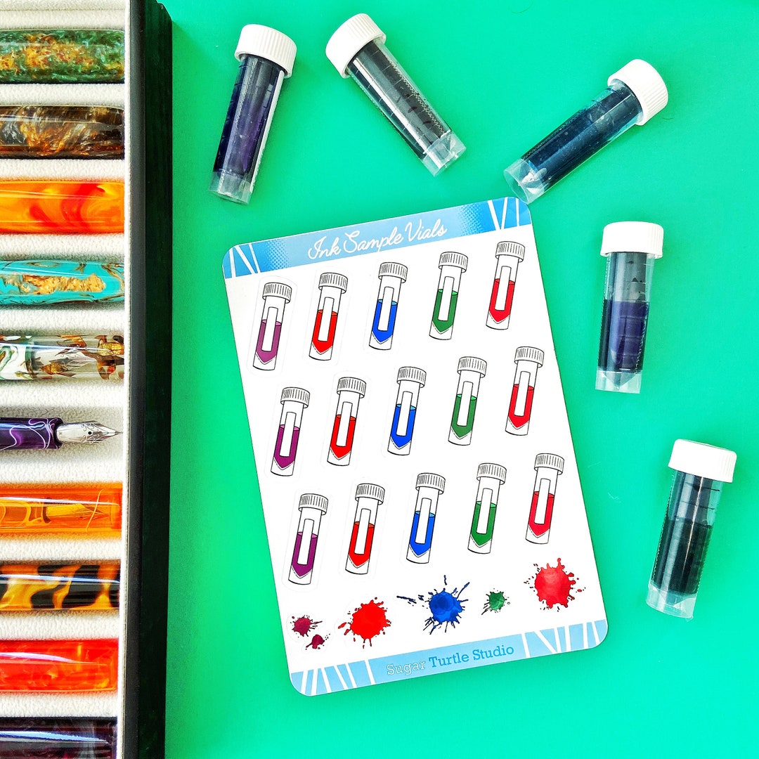 Fountain Pen Ink Sample Planner Stickers - Etsy