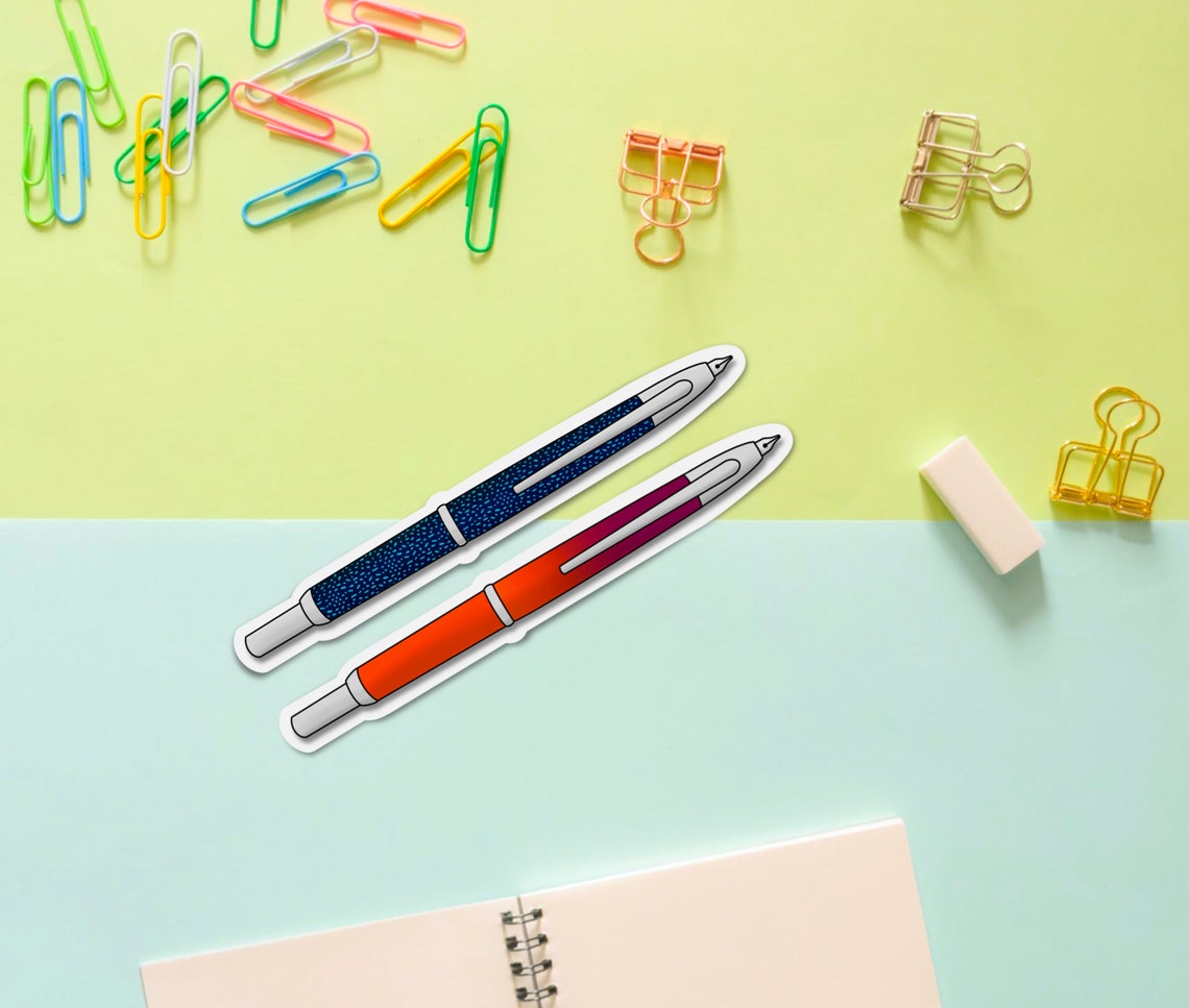 Fountain Pen Sticker Sheet 2 Sizes Available - Etsy