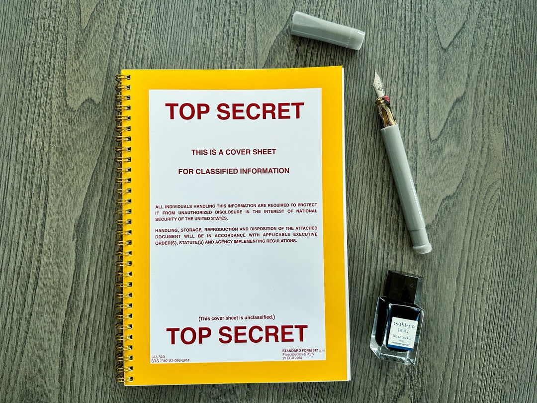 Top Secret Notebook - Includes Sticker Sheet - Fountain Pen Friendly ...