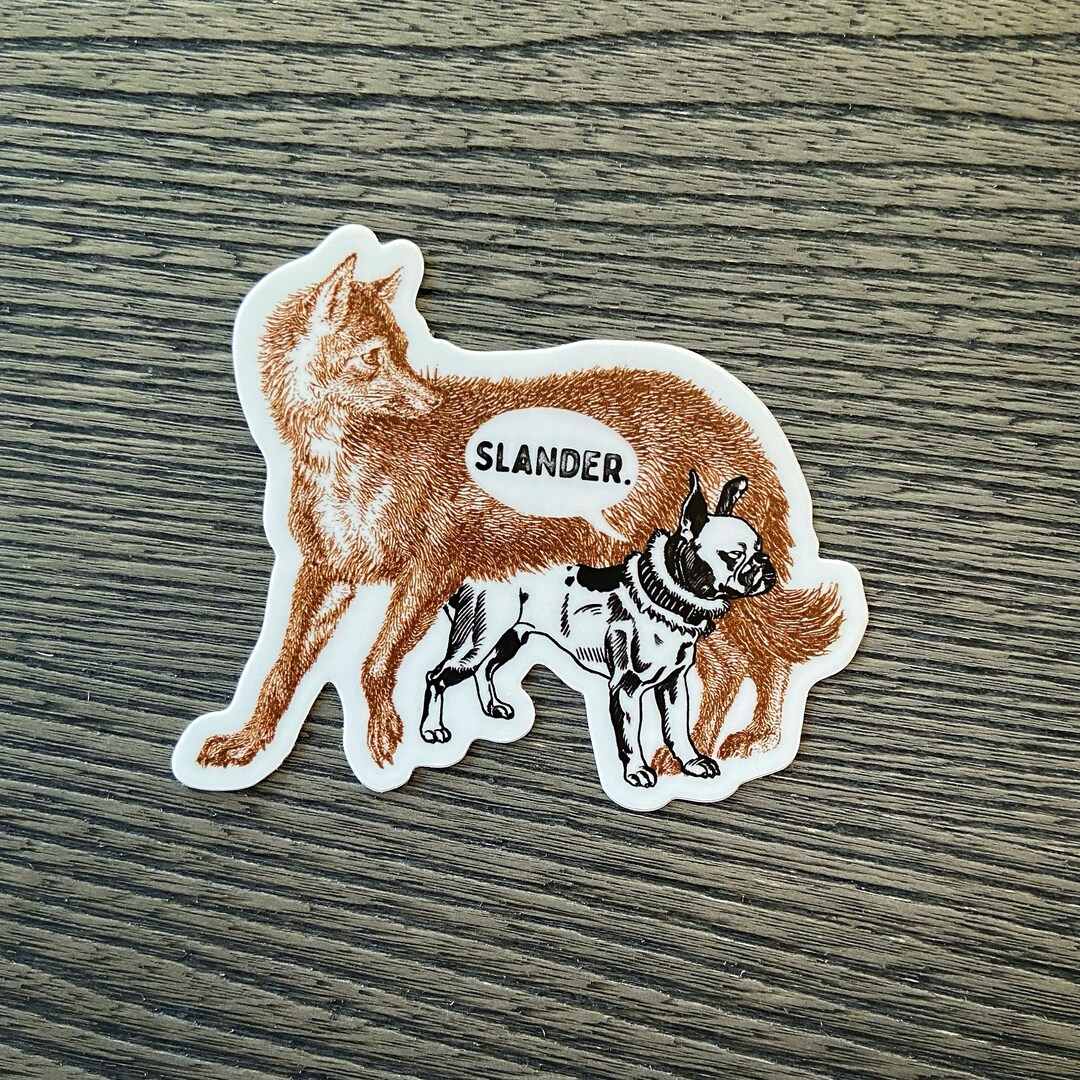 Quick Brown Fox, Lazy Dog - SLANDER! Vinyl Sticker - Etsy